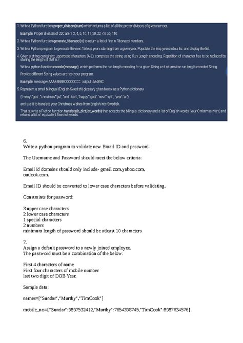 Module 3 Python Practice Programs 6 Write A Python Program To