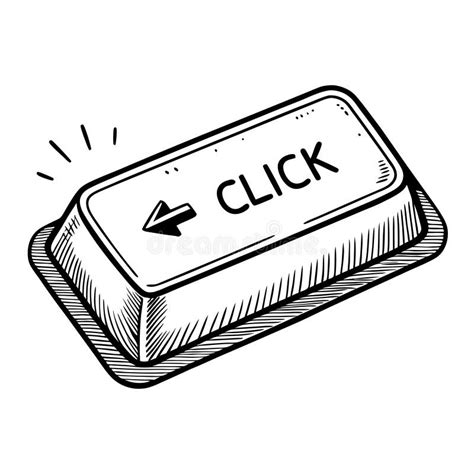 Retro Style Clicking Button For Web Navigation And Digital Design Stock