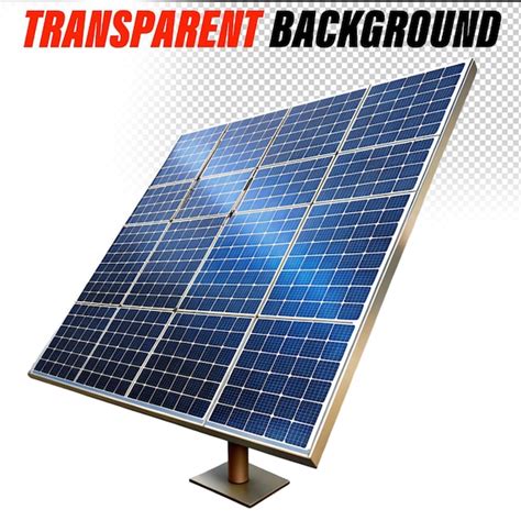 Солнечные панели изолированы фотоэлектрические на прозрачном фоне формат Png Премиум Psd Файл