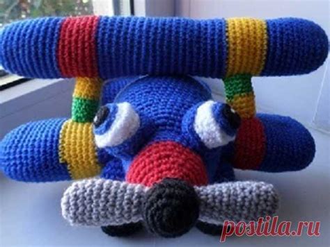 Самолет связанный крючком игрушки крючком Постила