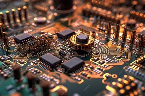 Premium Ai Image Closeup Of Ai Circuit Board With Microchips Created With Generative Ai