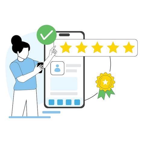 평가 및 피드백 일러스트 개념 프리미엄 벡터