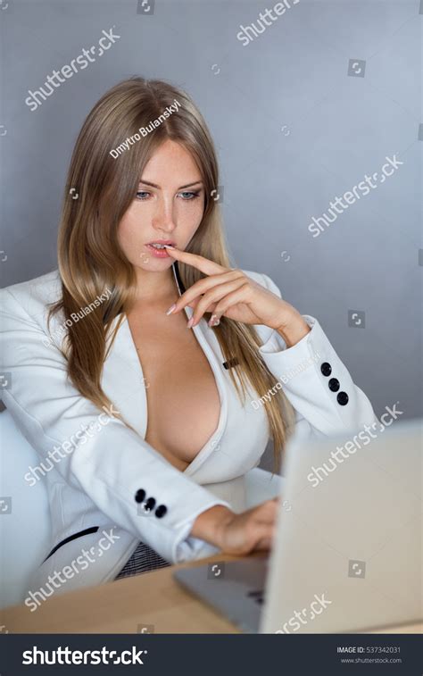 Sexy Business Woman Secretary Notebook Computer Stock Photo 537342031 Shutterstock
