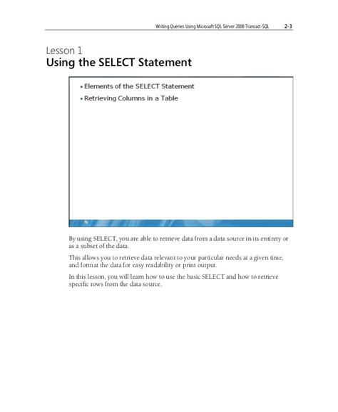 2778 a en writing queries using ms sql server trans sql