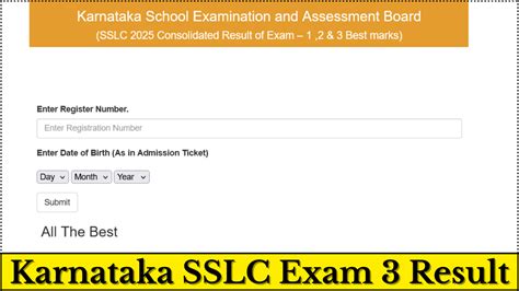Karnataka Sslc Exam 3 Result Check Expected Date Download Process