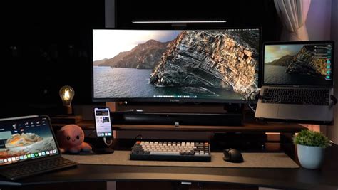 Dark PC Setup With Dual Monitors