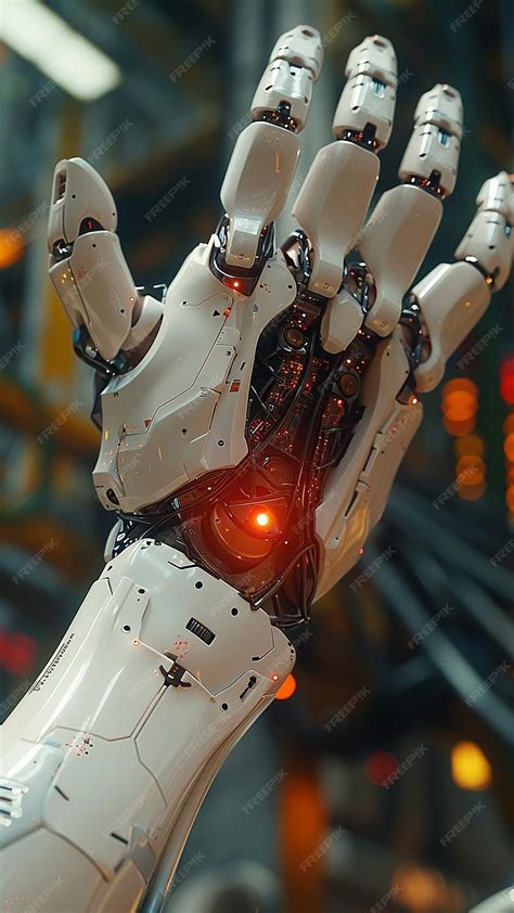 3d Rendered Robotic Arm Comparison With Human Arm Premium Ai Generated Image