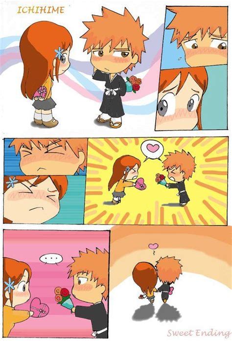 Bleach Chibi Ichigo X Orihime Bleach Anime Bleach Orihime Bleach