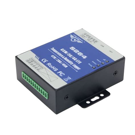 S264 Gsm Sms Gprs Remote Control Sms 4g Temperature Humidity Monitoring Data Logger Alarm System