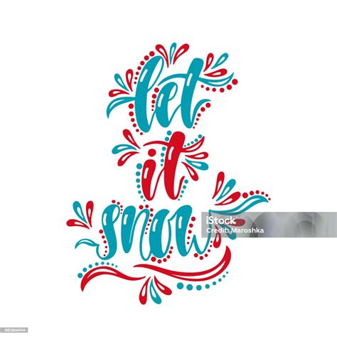 그것은 눈 인사말 카드 초대장 엽서 필기 비문 인쇄 포스터 타이 포 그래피 휴가 메시지 12월 31일에 대한 스톡 벡터 아트 및