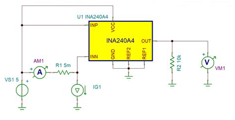 TINA Spice INA240 Simulation Output Not Consistent With Datasheet Simulation Hardware