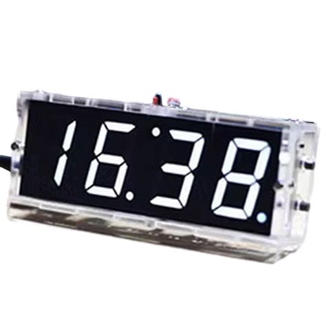 DIY Digital LED Nixie Tube Clock Kit Display Time Electronic Clock DIY Parts White Walmart
