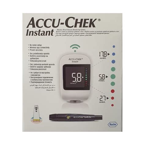 Апарат за измерване на кръвна захар Accu Chek Instant 10 броя тест ленти Emag Bg