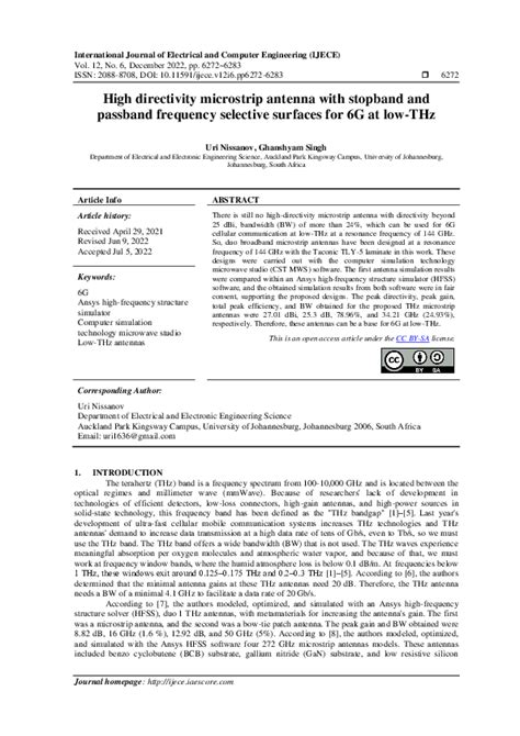 Pdf High Directivity Microstrip Antenna With Stopband And Passband Frequency Selective