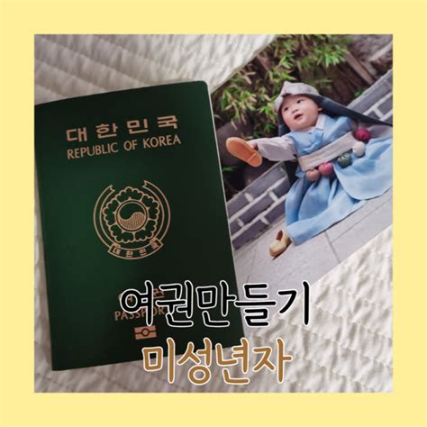 미성년자 여권발급 준비물 방법 장소 W아이 여권 만들기 네이버 블로그