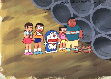 Doraemon Movie Production Cel セル画 Full Cast In Park Scene 90s Cel