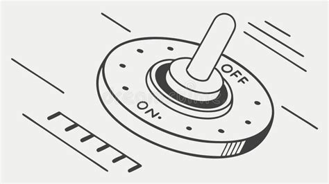 Toggle Switch Vector On Off Control Electronic Component Design