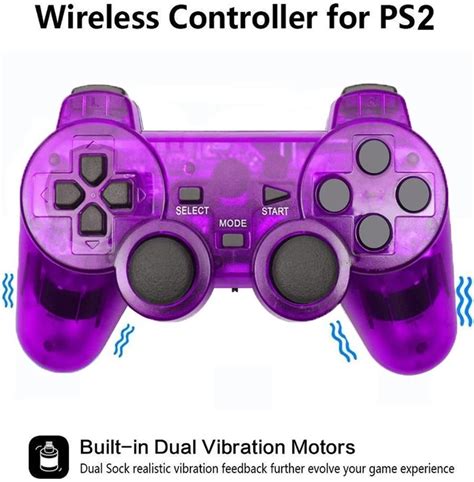 New Arrival Wireless Controller For Ps2 Built In Dual Vibration 2 4g Gamepad Joystick