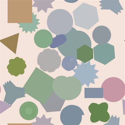 Seamless Color Abstract Mixed Geometric Pattern Generative Art Background Template Design