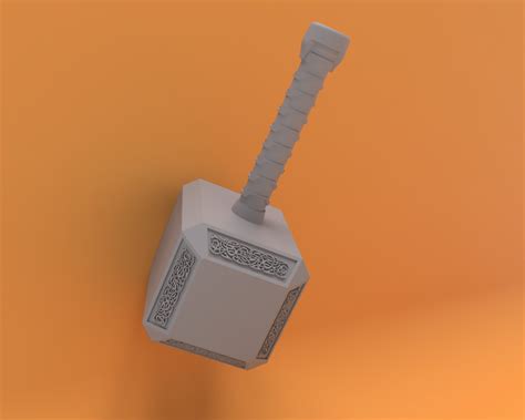 Mjolnir Hammer Magnet Layer Cake 3d