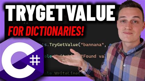 C Trygetvalue Method On Dictionaries Youtube