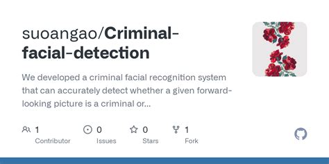 GitHub Suoangao Criminal Facial Detection We Developed A Criminal Facial Recognition System