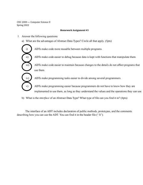 Response To Homework 3 Cisc 2000 — Computer Science Ii Spring
