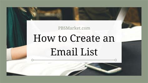 How To Create An Email List Step By Step Tutorial PBS Market