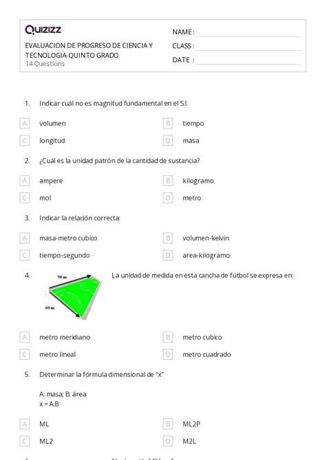 Hojas De Trabajo De Longitud Para Quinto Grado Medidas De Longitud