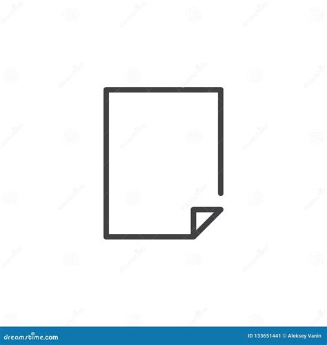 File Document Outline Icon Stock Vector Illustration Of Stroke