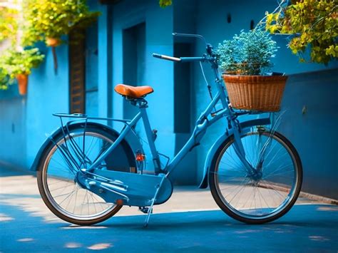 Premium Photo Cycle With Sky Blue Colour Background Hd Download