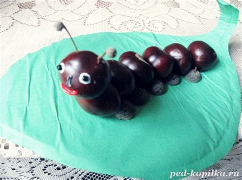 Гусеница. Делали с сыном в детсад.