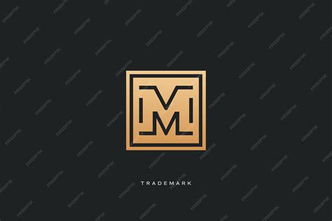 M Vector De Letras Marca Registrada Logotipo De La Marca Vector Premium