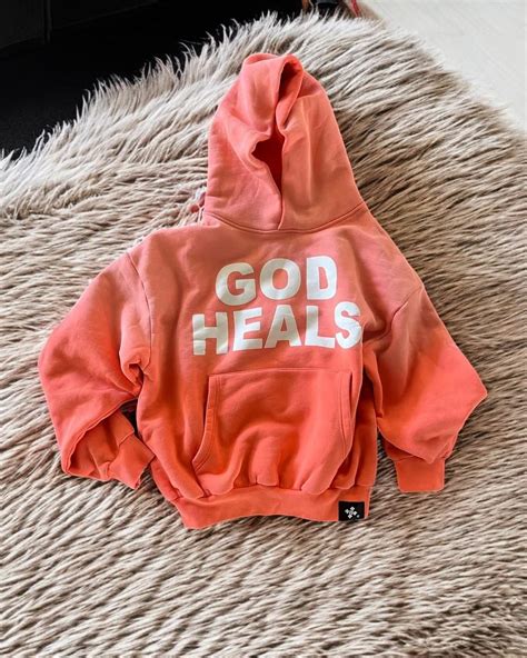 Bold God Heals Hoodie Inspirational Message Comfortable Unisex