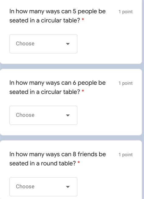 Solved In How Many Ways Can 5 People Be 1 Point Seated In A Circular Table Choose In How