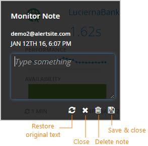 Monitor Notes AlertSite Documentation