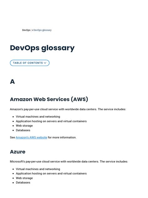 Devops Glossary The Devops Engineers Handbook Pdf Cloud