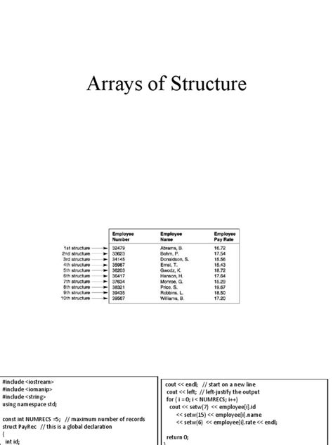 7 2 Arrays Of Structures Download Free Pdf Integer Computer Science Mathematical