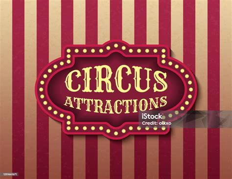 스톡 배너의 서커스 어트랙션 템플릿 밝게 빛나는 복고풍 영화 네온 사인 서커스 스타일의 저녁 쇼 배너 템플릿 배경 벡터 포스터 이미지 Burlesque에 대한 스톡 벡터