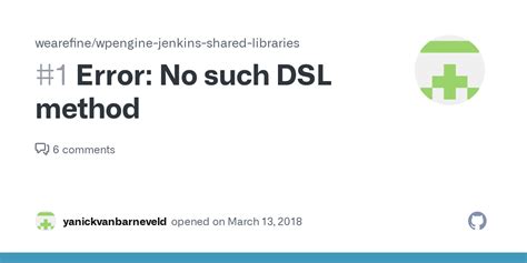 error no such dsl method · issue 1 · wearefine wpengine jenkins shared libraries · github