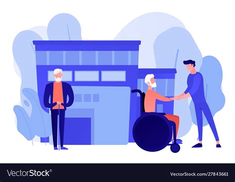 Elderly Care Concept Royalty Free Vector Image