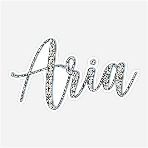 Aria Name Dalmatian Pattern Aria First Name Sticker For Sale By Danylo Mikhnievych Moldes