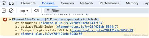 Elementpluserror Elform Unexpected Width Nan 解决方法 Csdn博客