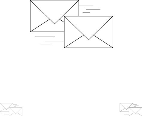 Mail Reply Forward Business Correspondence Letter Bold And Thin Black Line Icon Set 14555481