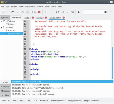 Geany Text Editor A Sort Of Genie