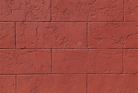 Red Cinder Block Wall Stock Image Image Of Imperfect 79574701