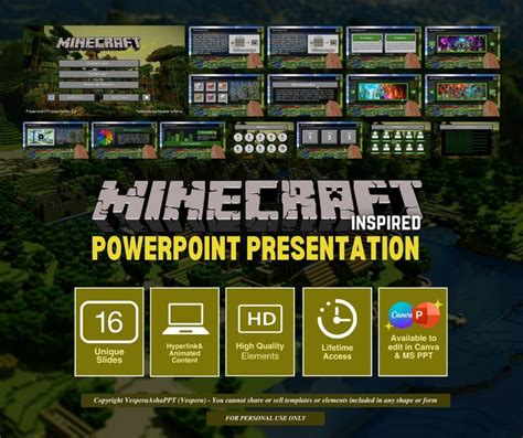 Minecraft Powerpoint Epic Slideshow Template Design Ideas In 2025 Presentation Slides Design