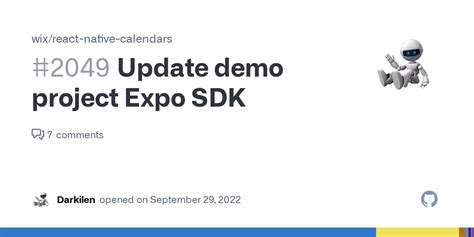 Update Demo Project Expo Sdk · Issue 2049 · Wixreact Native Calendars · Github