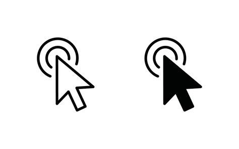 Cursors Icons Click Set Cursors Icon Click Clicking Cursor Pointing Hand Click Icon