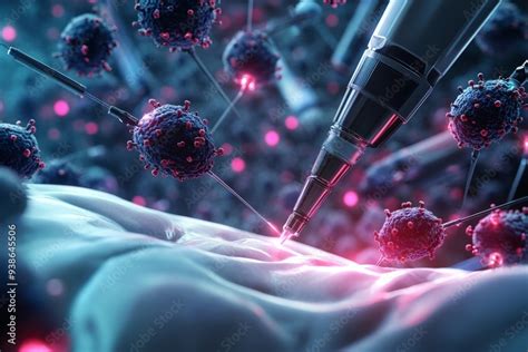 The Cgi Features A Swarm Of Nanoscale Robots Conducting Microsurgery Within The Human Body The